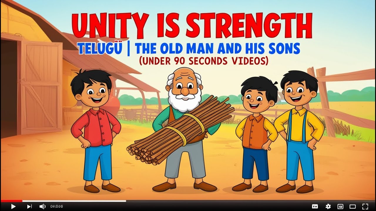 Unity is Strength - Telugu | The Old Man and His Sons (Under 90 Seconds ...