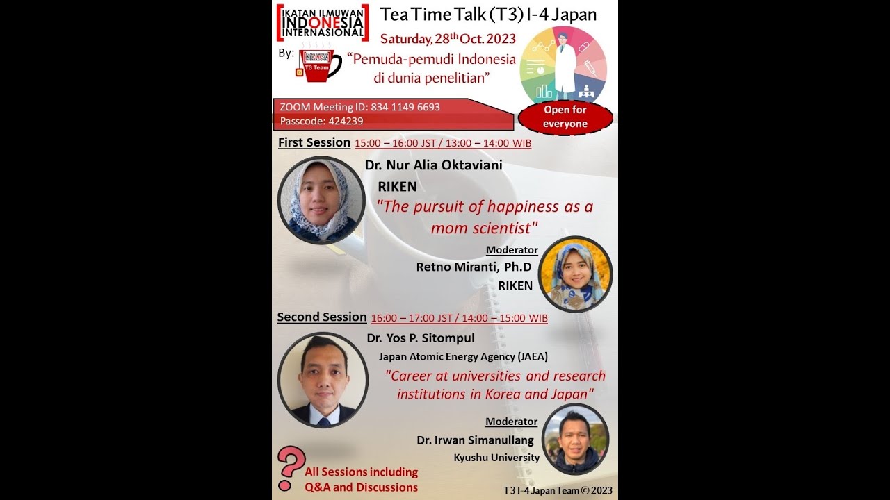 Tea Time Talk (T3) I-4 Japan: "The pursuit of happiness as a mom ...