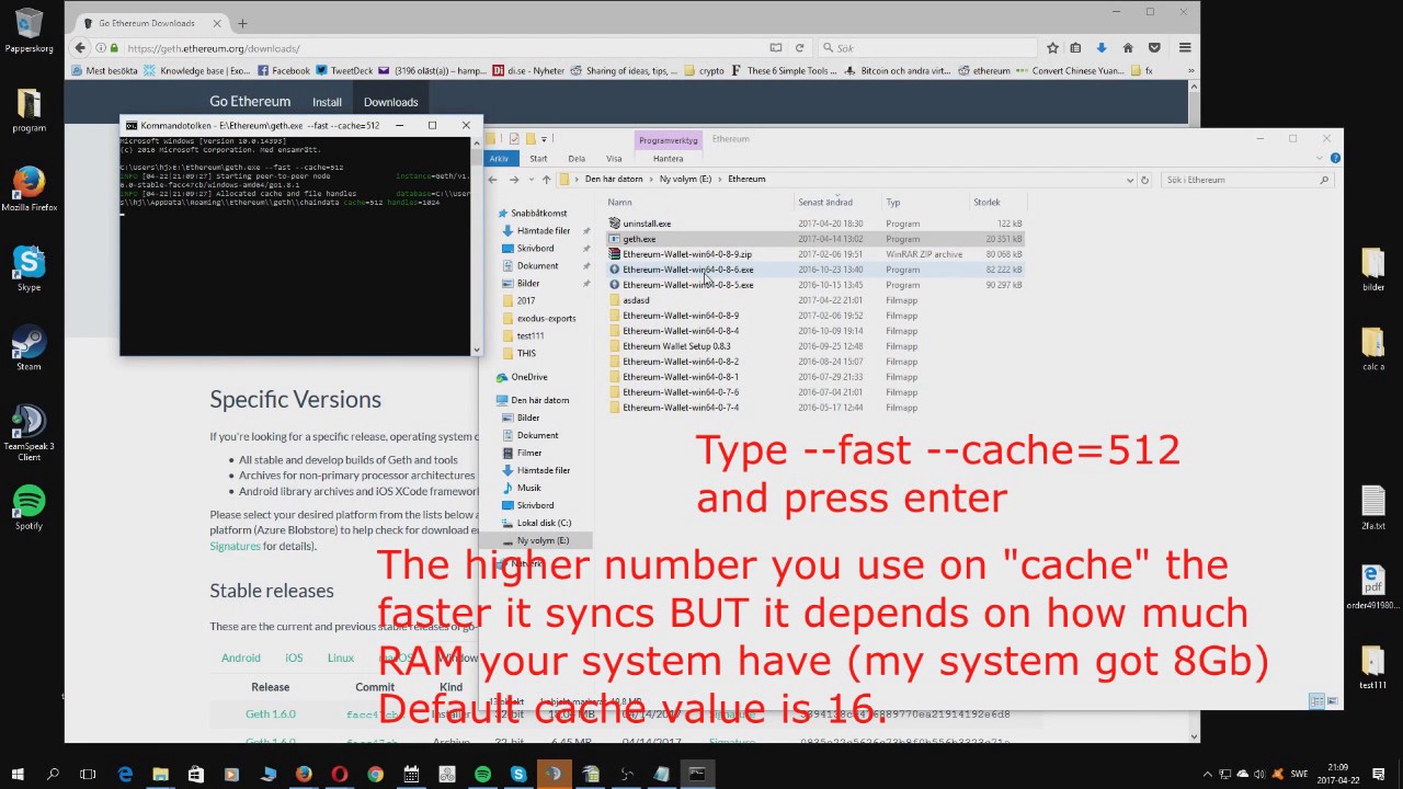 How to sync Ethereum Mist quickly (using Geth) *OUTDATED - YouTube