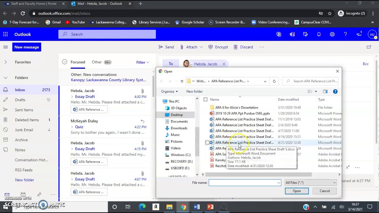 Email Writing and Microsoft Word Attachments - YouTube