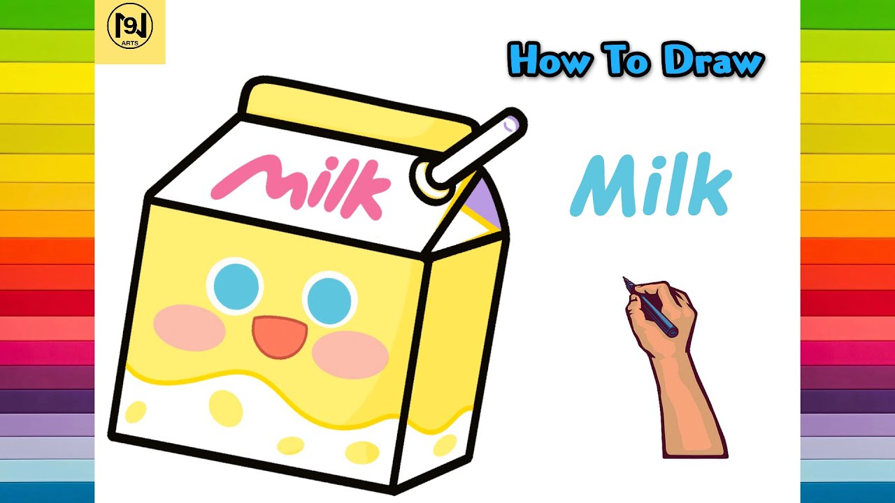 How to Draw Milk Box Easy | No.9 ARTS - YouTube