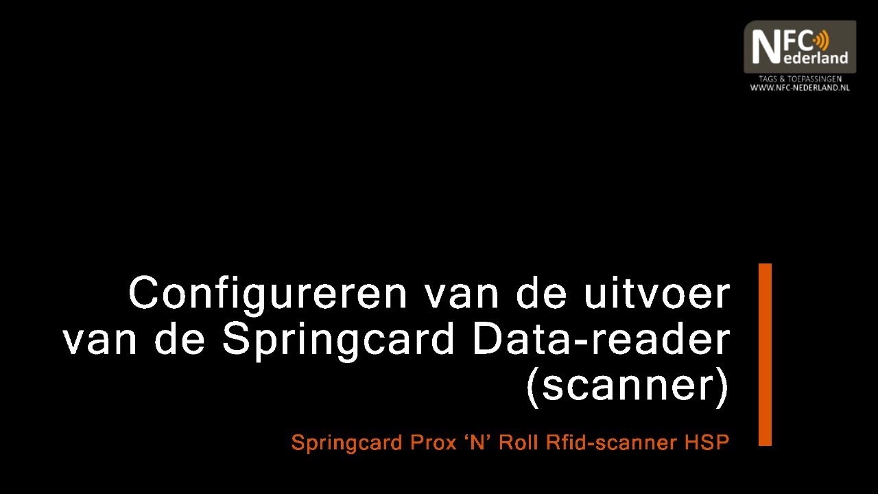 Springcard data-reader (RFID-Scanner) configureren met ...
