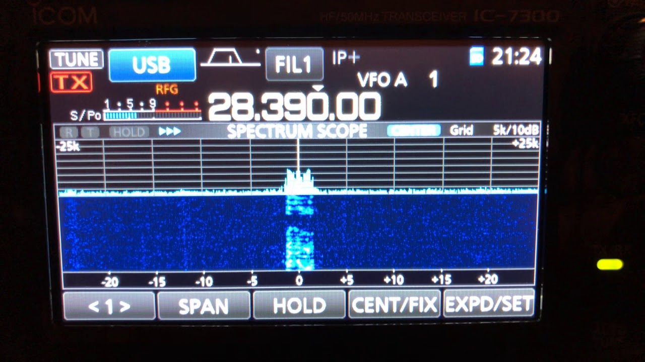 ICOM IC-7300 10 meters ssb receive - YouTube