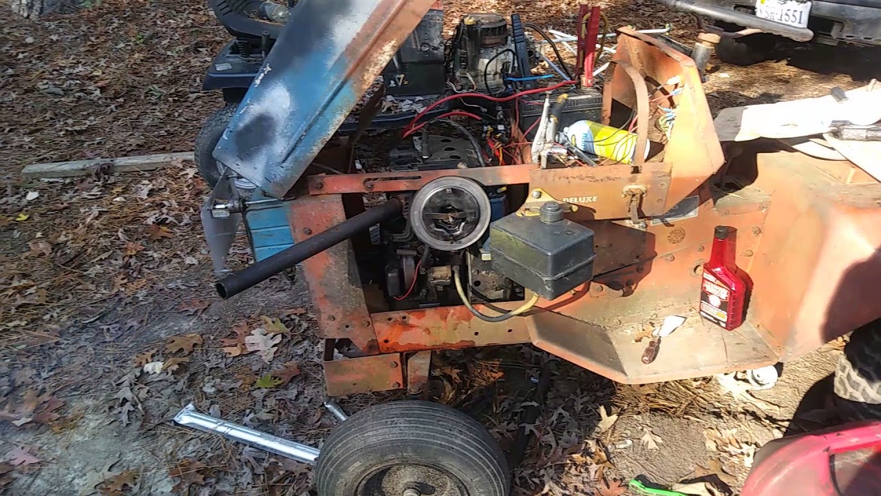 1972 allis 312 12hp puller mower - YouTube