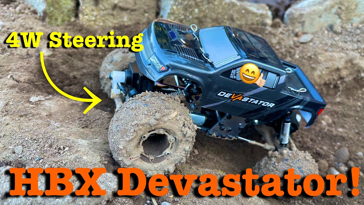 HBX Devastator 4WS Through The Mud!//Part 7 of 15, Devastator has low ...