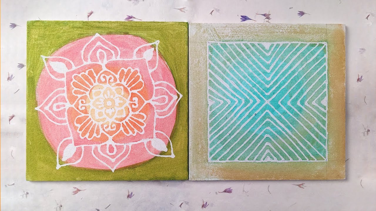 How To Make Simple Canvas Art Form - YouTube