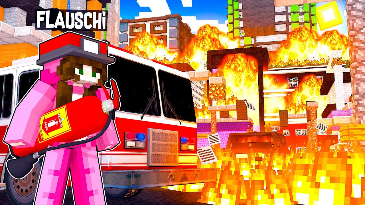 Youtuber-Insel #033 - 24h FEUERWEHR | Minecraft - YouTube