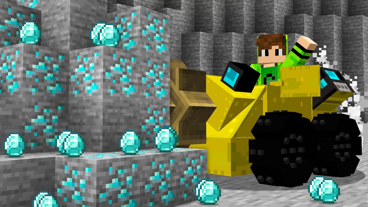 Stealing DIAMONDS With A TUNNELING MACHINE In Minecraft! - YouTube
