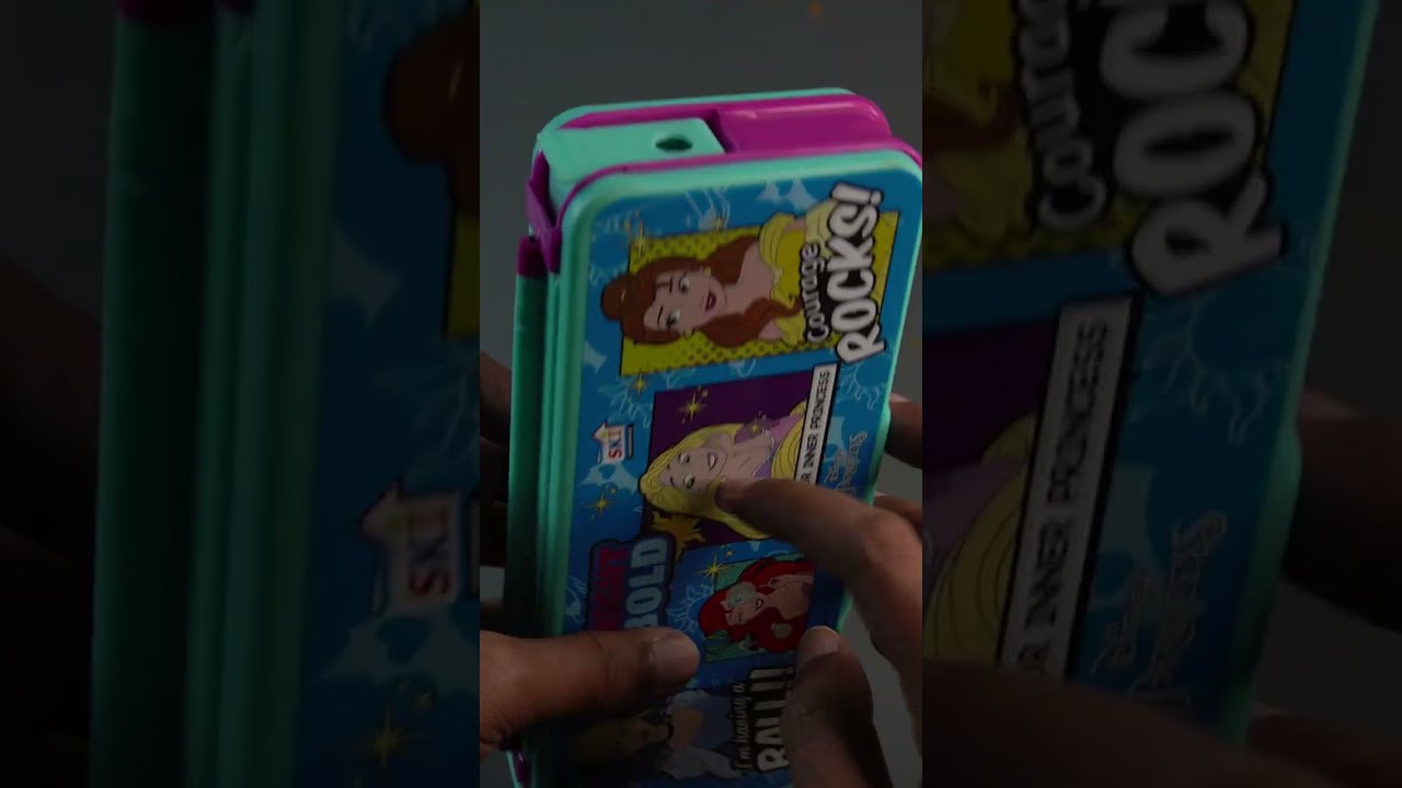 Barbie Button mechanic box pencil box - YouTube