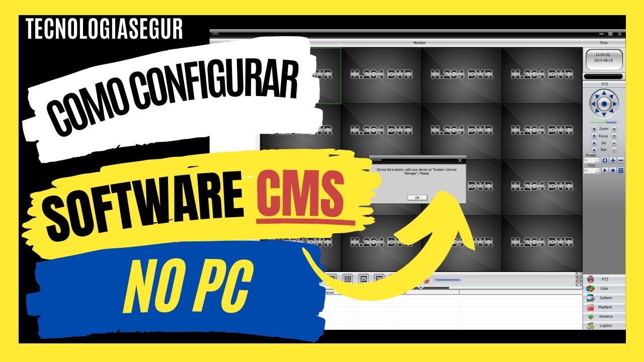 COMO Instalar e Configurar o Software CMS H264 no PC - FÁCIL - YouTube