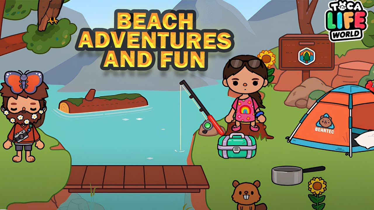 Toca Life Beach Adventures 🏖️☀️ - Fun in the Sun! - YouTube