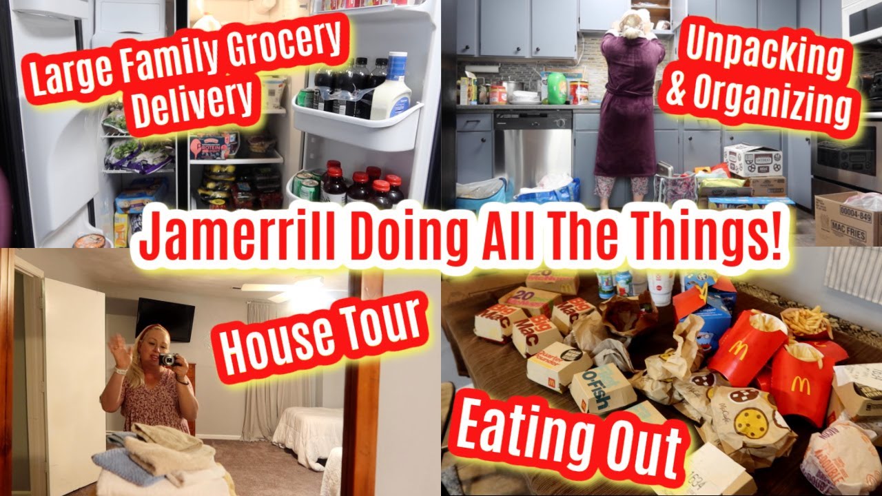 DOING ALL THE THINGS! LARGE FAMILY GROCERY DELIVERY, HOUSE TOUR, MEAL ...