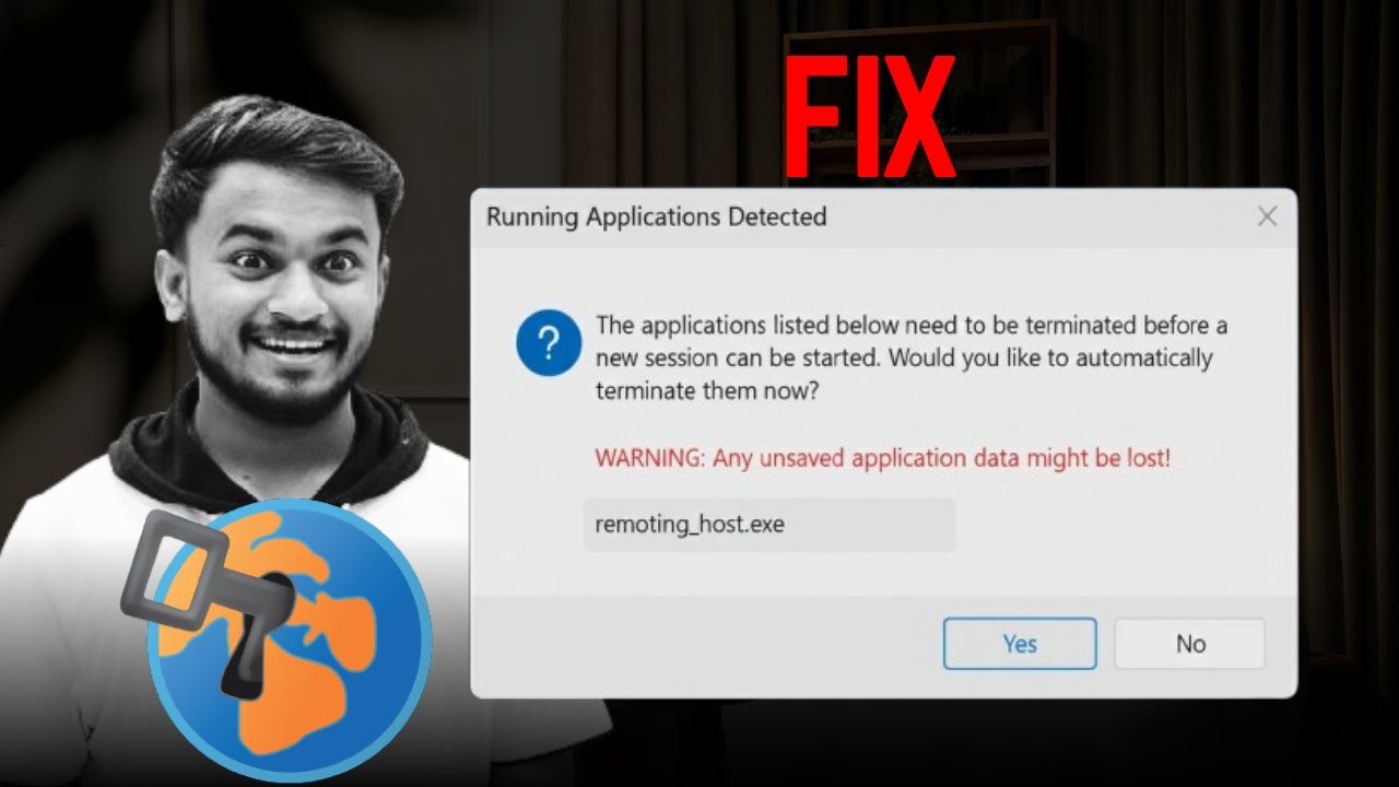 FIX: Running Applications Detected | remoting_host.exe Error (100% ...
