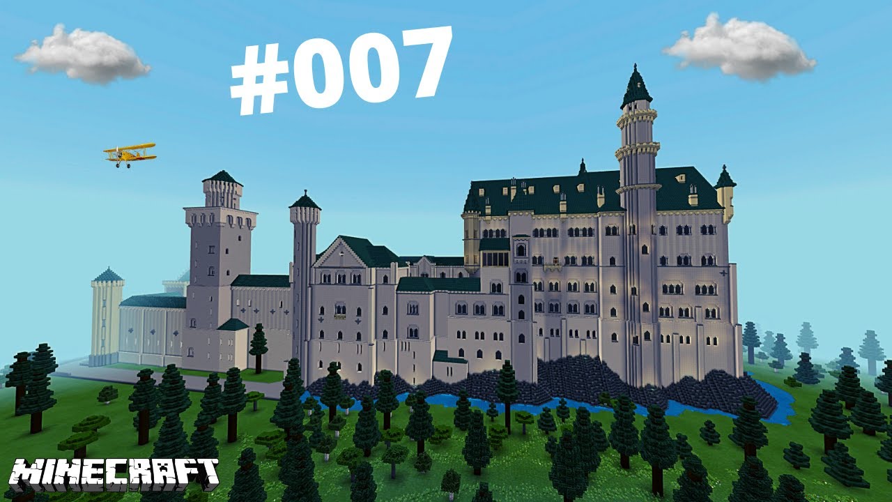 Schloss Neuschwanstein in Minecraft bauen | Bauvorlage #007 - YouTube