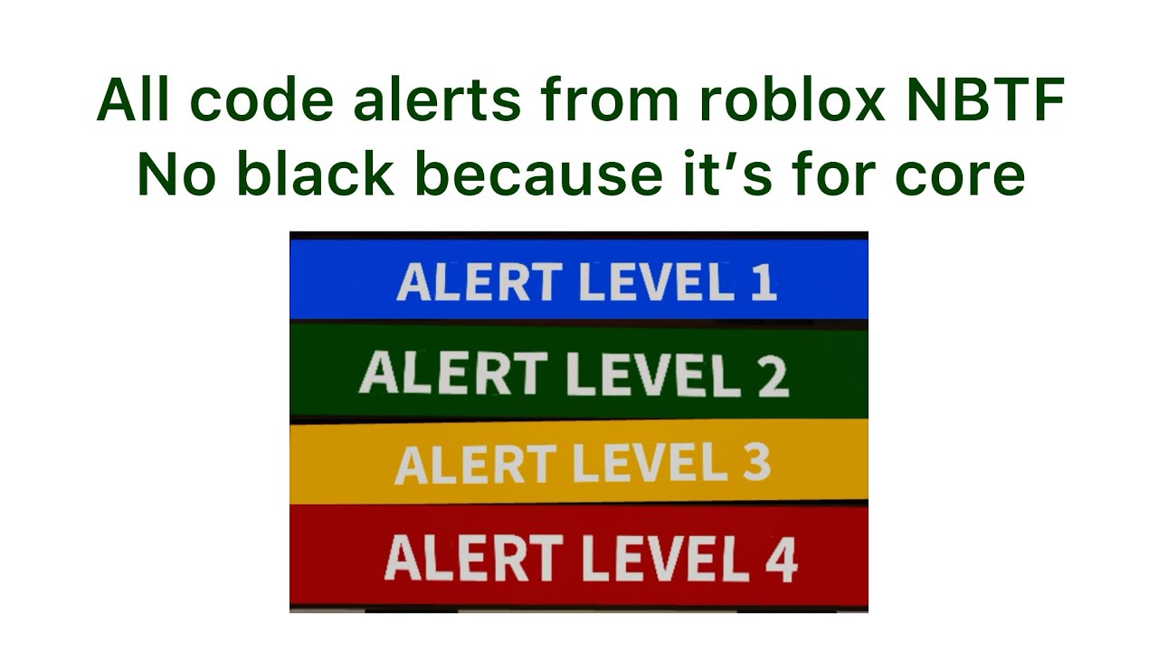 Roblox all NBTF’s alert code. Except black one. #roblox #code #alert - YouTube