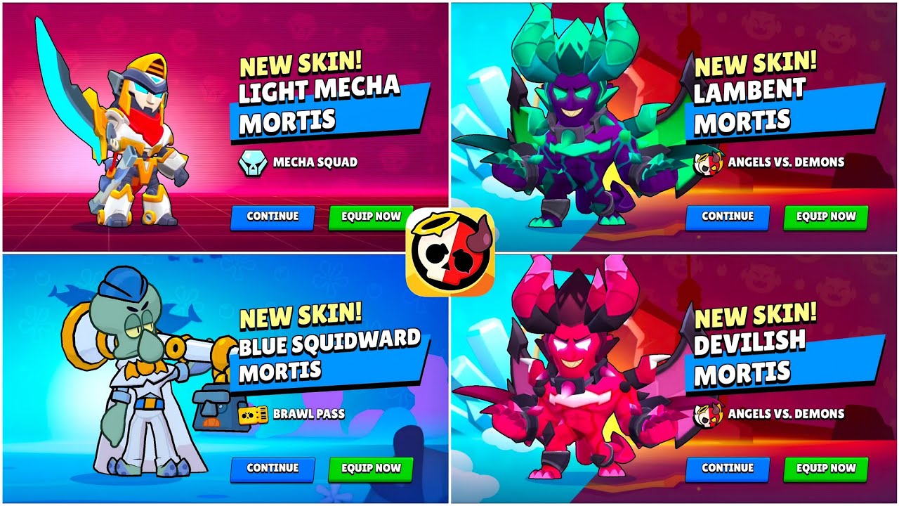 ALL MORTIS SKINS UNLOCK ANIMATION 🔥 | Brawl Stars - YouTube