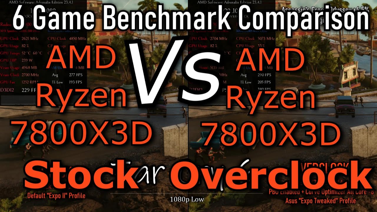 AMD Ryzen 7800X3D Stock vs Overclock | 6 Games 1080p Benchmark ...