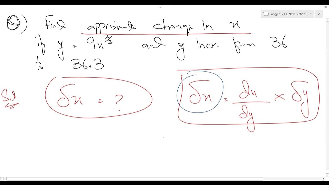Approximate Changes / Small Changes - Differentiation O level / IGCSE ADD Maths (Part 14) - YouTube