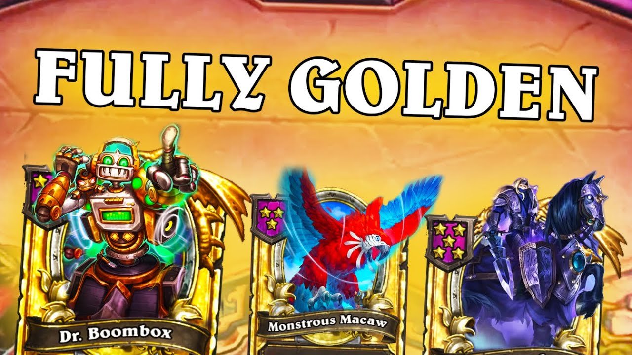Boombox with ALL The Golden Cards | Hearthstone Battlegrounds - YouTube