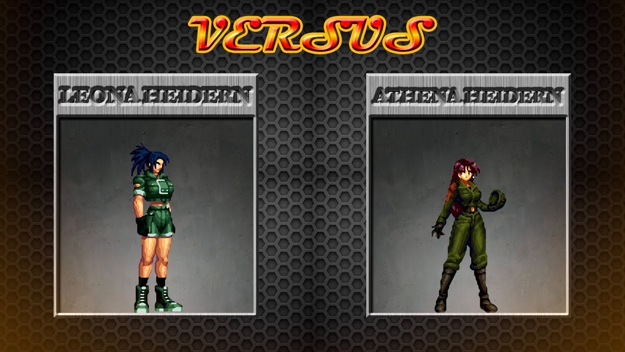 [KOF Mugen] Leona Heidern vs Athena Heidern - YouTube