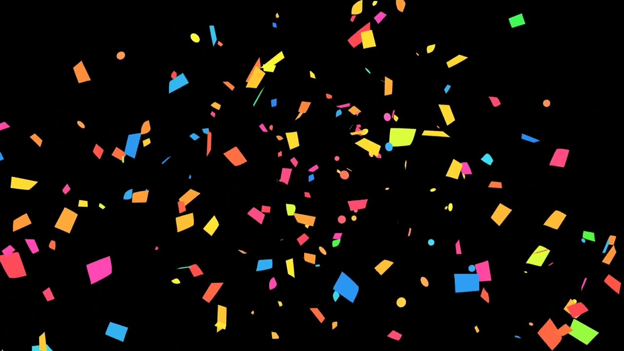 Party Poppers Animated Background in Black Screen | Chelle Vlogs ...