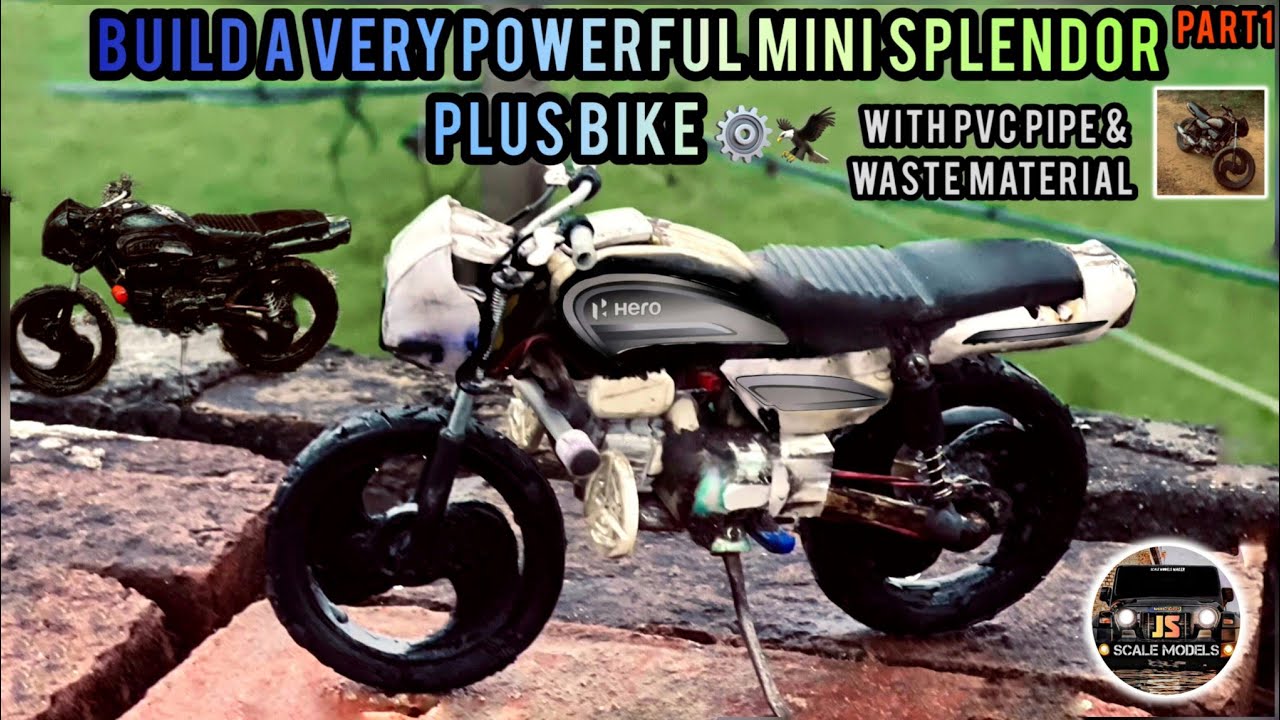 Build a Very Powerful Mini Splendor Plus Bike 🦅 ️‍🔥/with pvc pipe ...