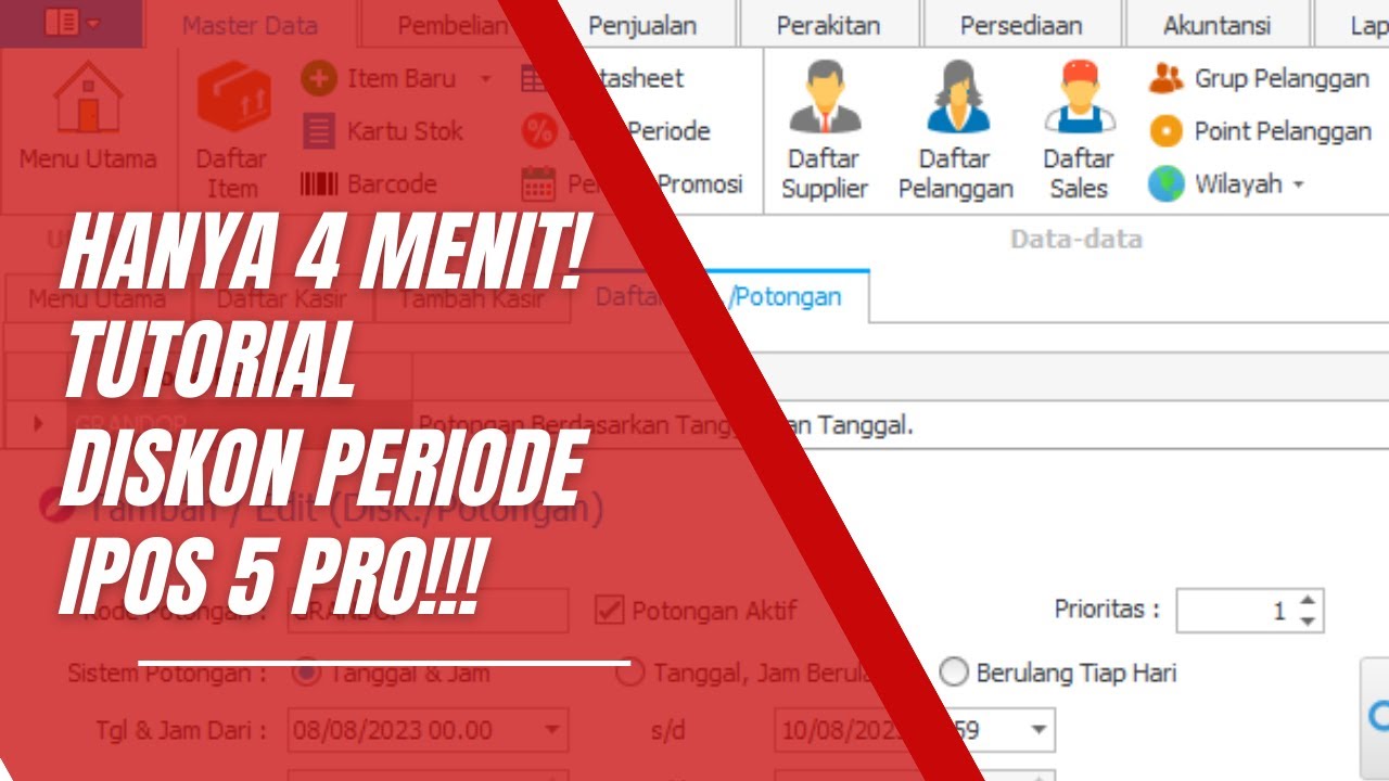 Hanya 4 Menit!!! Cara mengatur Diskon Periode per item pada Program Ipos 5 Professional! - YouTube