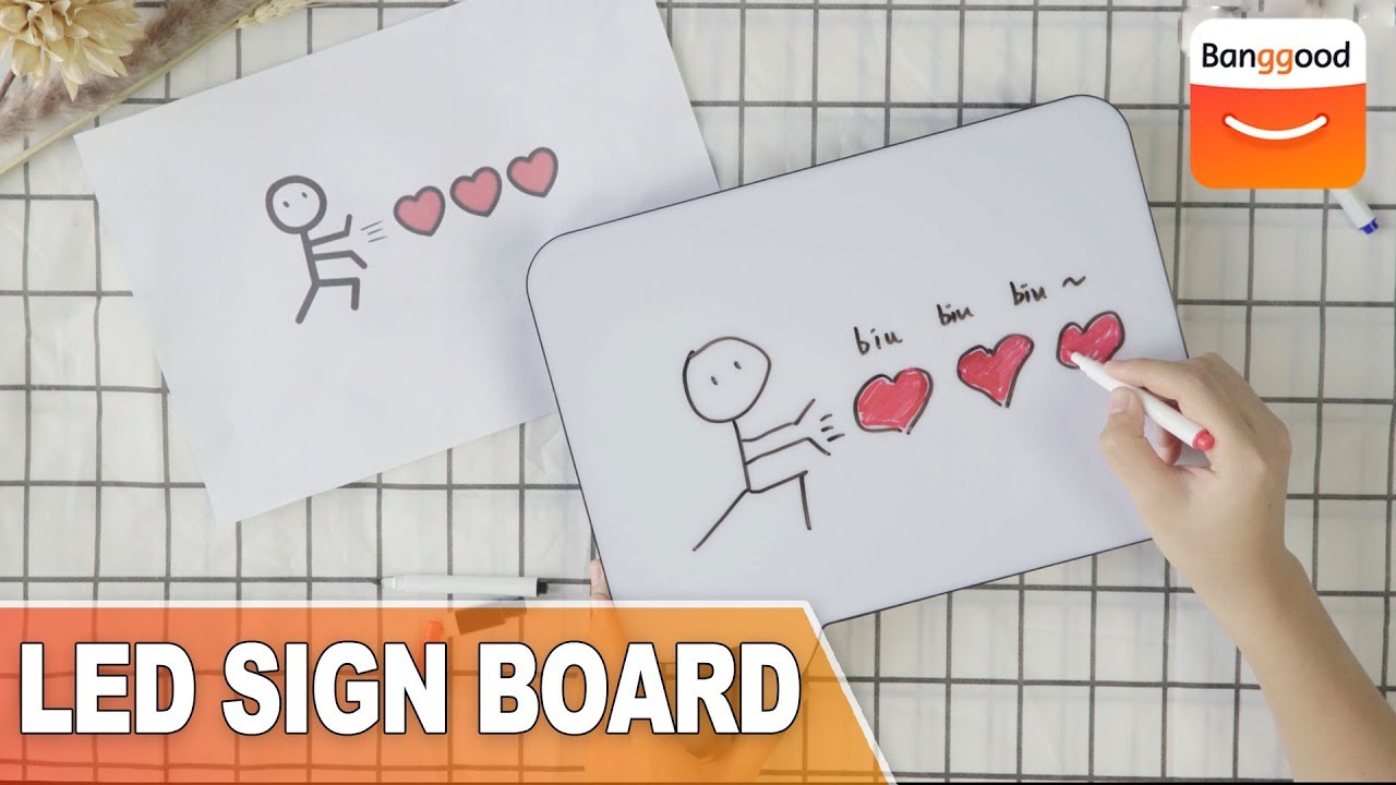 DIY LED Handwriting Sign Board|Buy at Banggood - YouTube