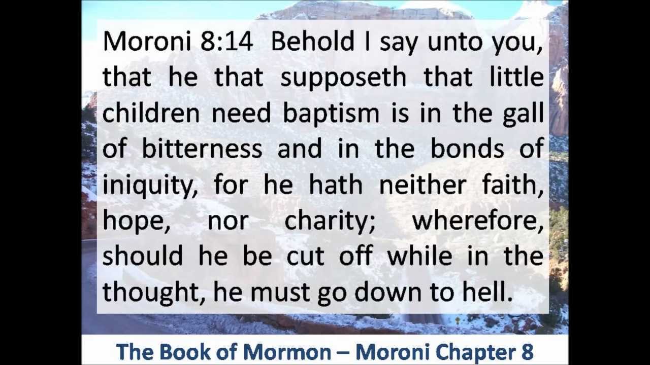 Book of Mormon - Moroni Chapter 8 - Hear and Read the Full Text - YouTube