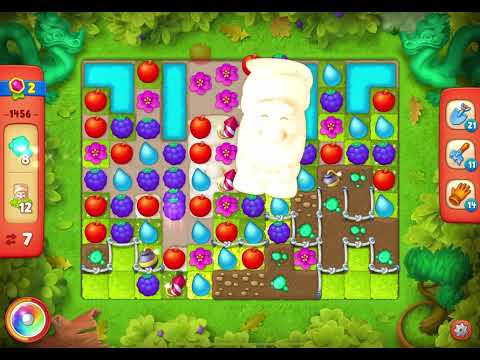 GardenScapes Level 1456 no boosters (13 moves)