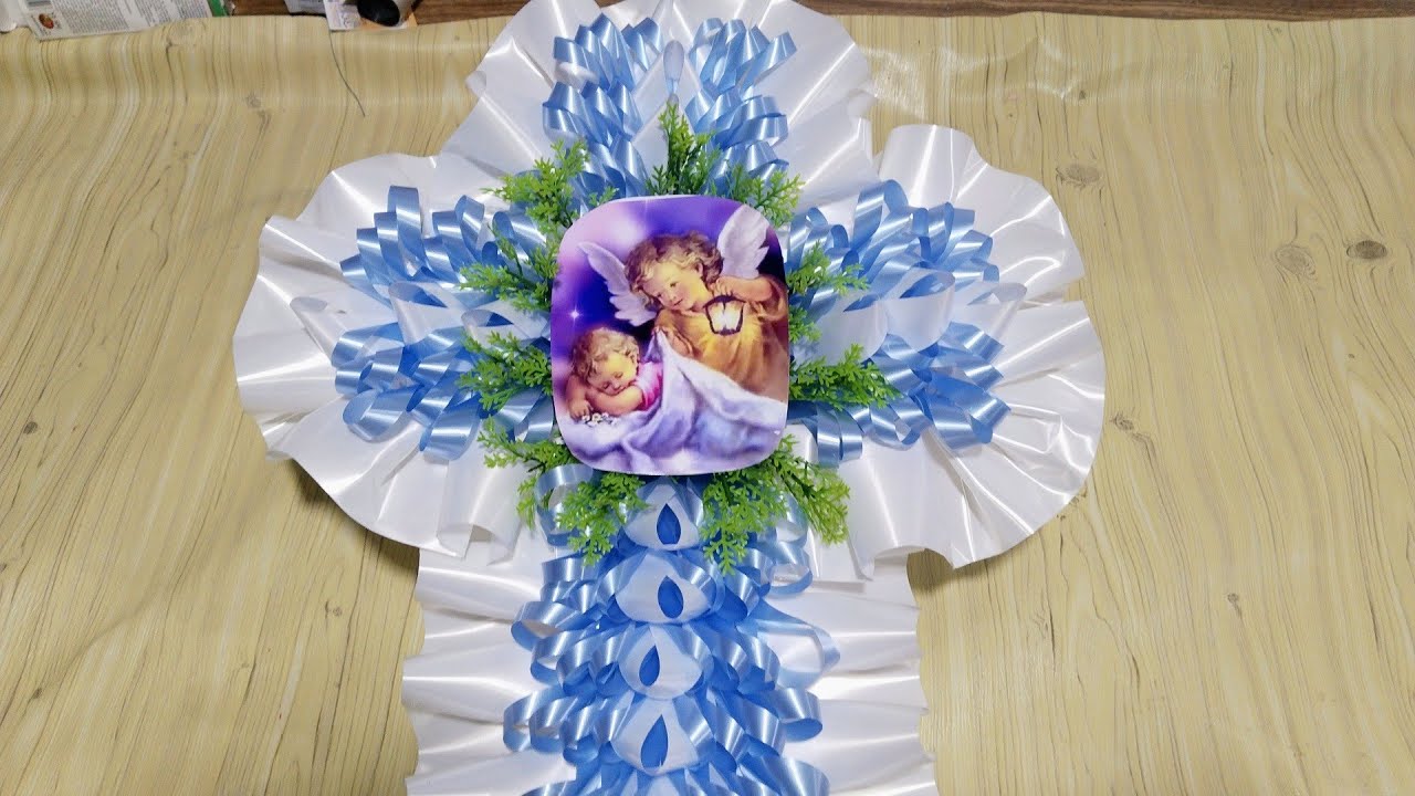 CRUZ Pará día de muertos de cartón y listón de papel celoseda - YouTube