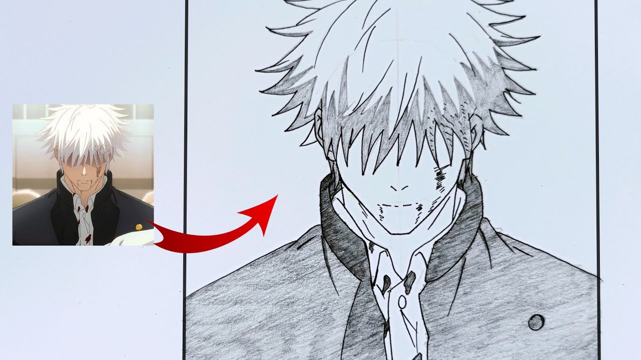 How to Draw Gojo Satoru | Jujutsu Kaisen Season 2 Step-by-Step Tutorial ...