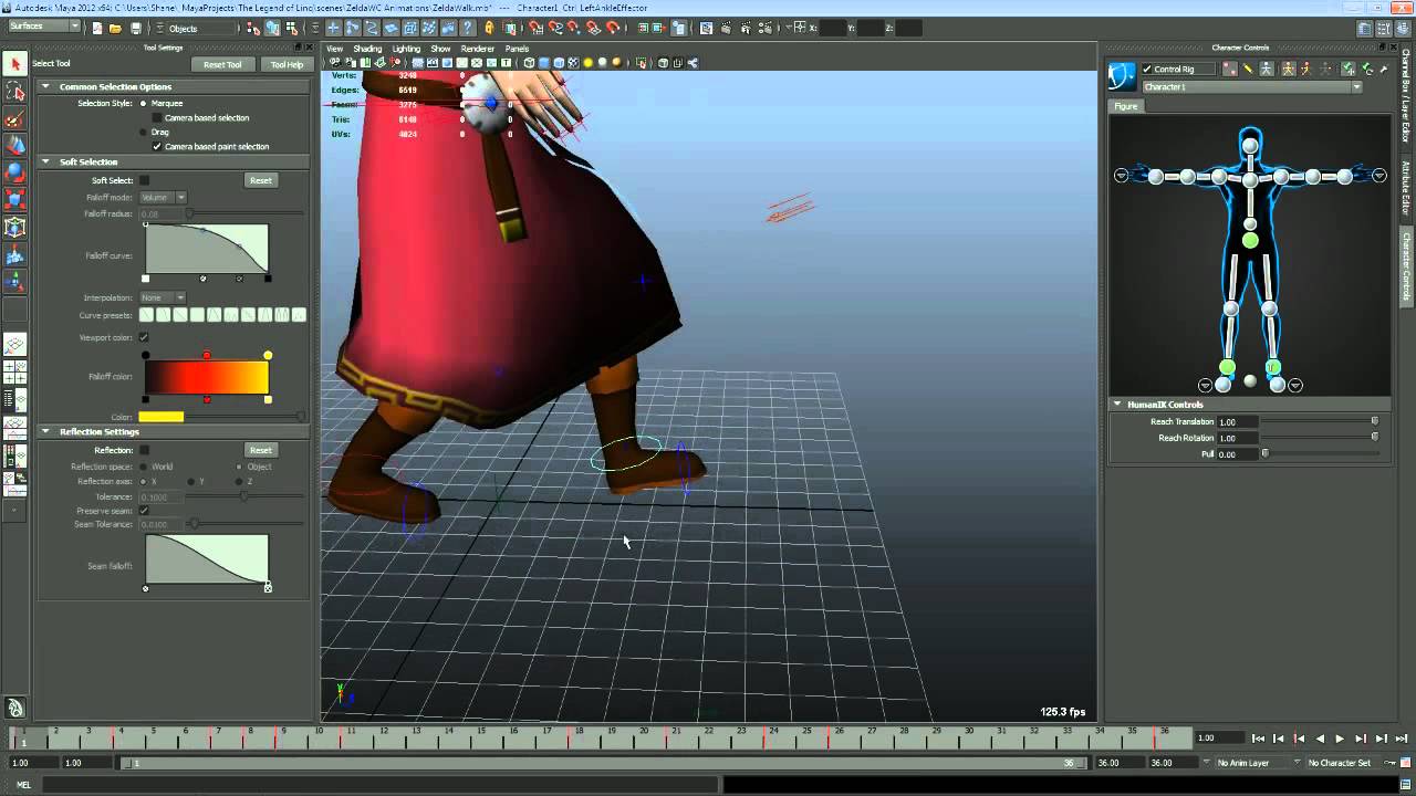 Zelda Animation - Part 1/? - Walk Cycle - YouTube
