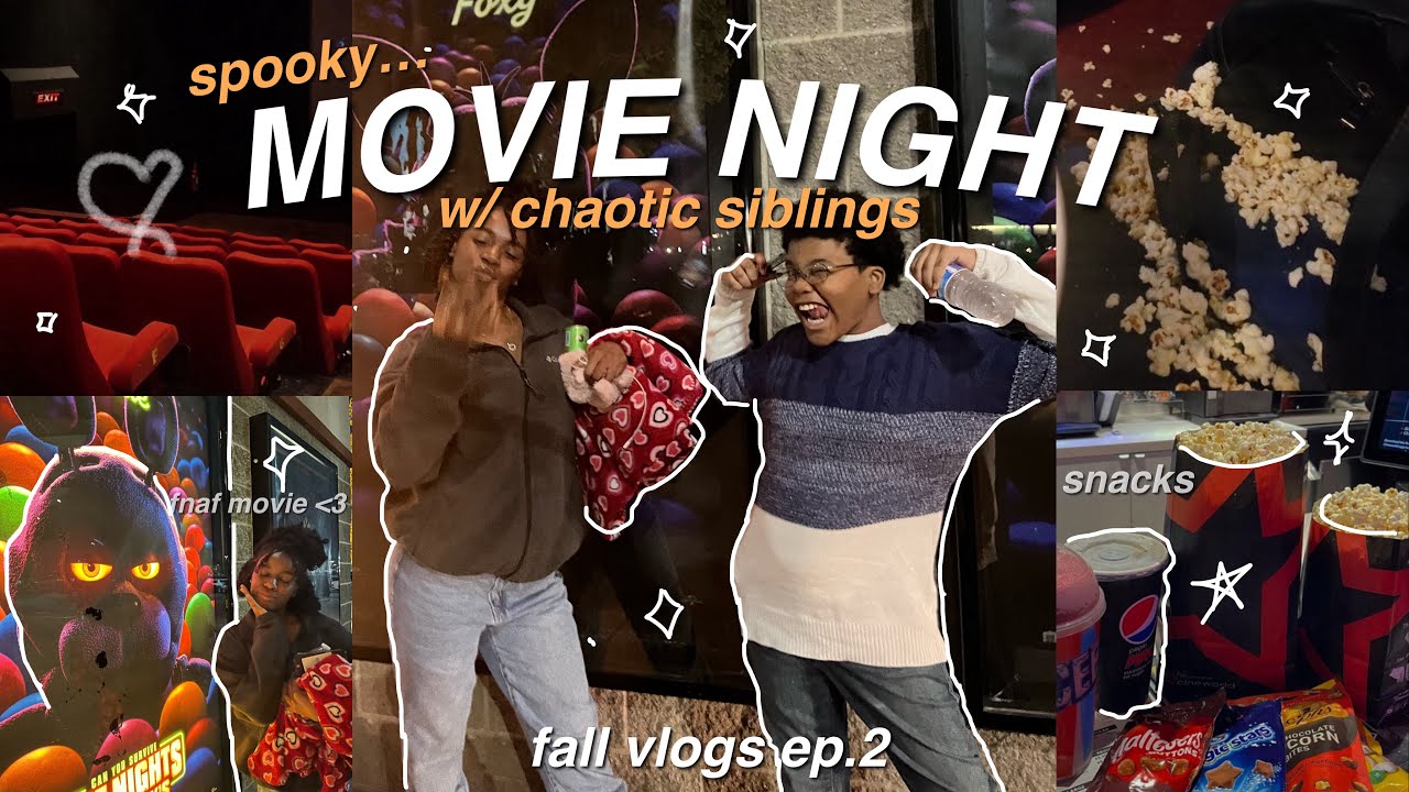 SPOOKY MOVIE NIGHT WITH SIBLINGS *chaotic* | fall vlogs ep.2 ...