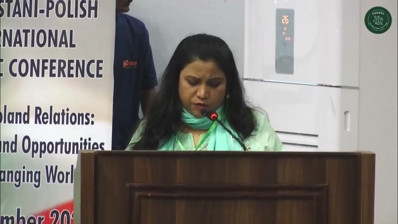 Speech in Inaugural Session 1 on 6th Dec by Dr. Rizwana Jabeen | Pak Polish Conf @ir-fuuast2486 ...