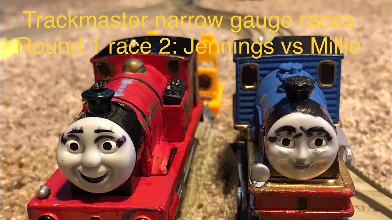 Trackmaster narrow gauge races round 1 race 2: Jennings vs Millie - YouTube
