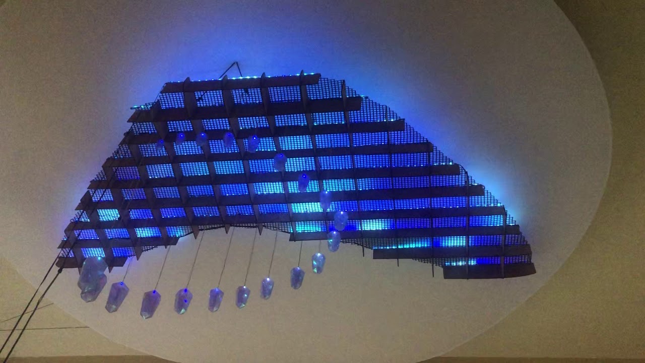 #FastLED Pacifica Animation running on my LED Chandelier - YouTube