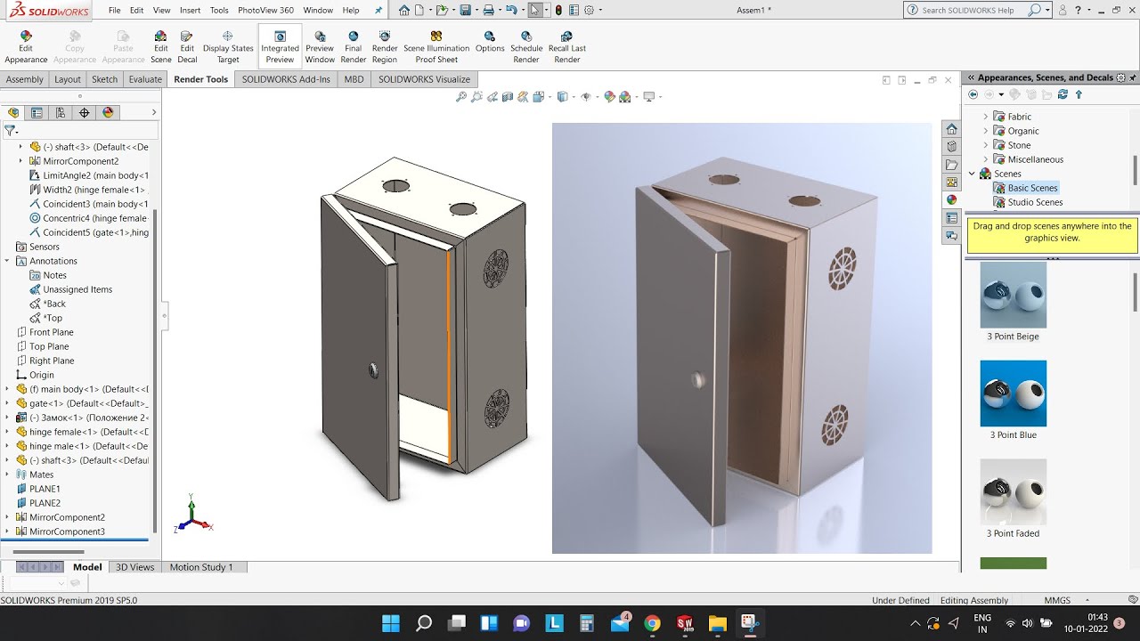 SolidWorks Tutorial | Sheet metal design || Electric Panel all assembly ...