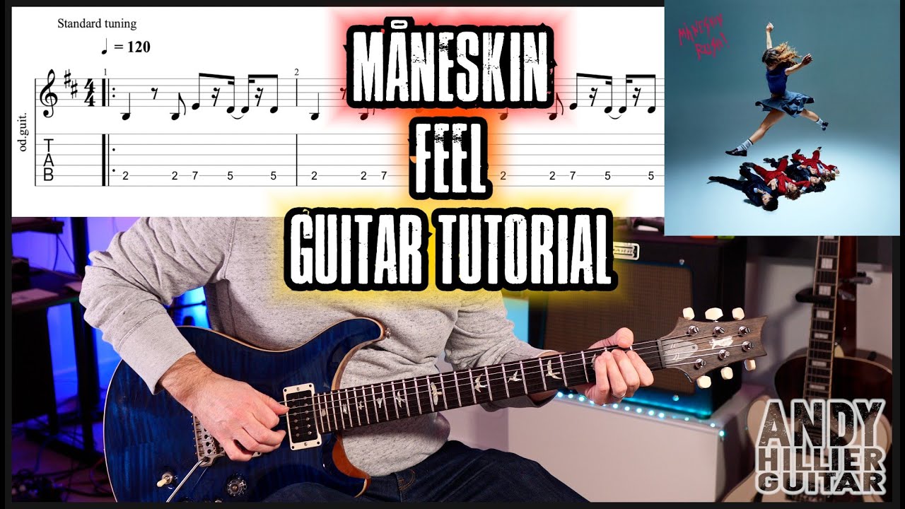 How to play Måneskin - FEEL Guitar Lesson Tutorial - YouTube