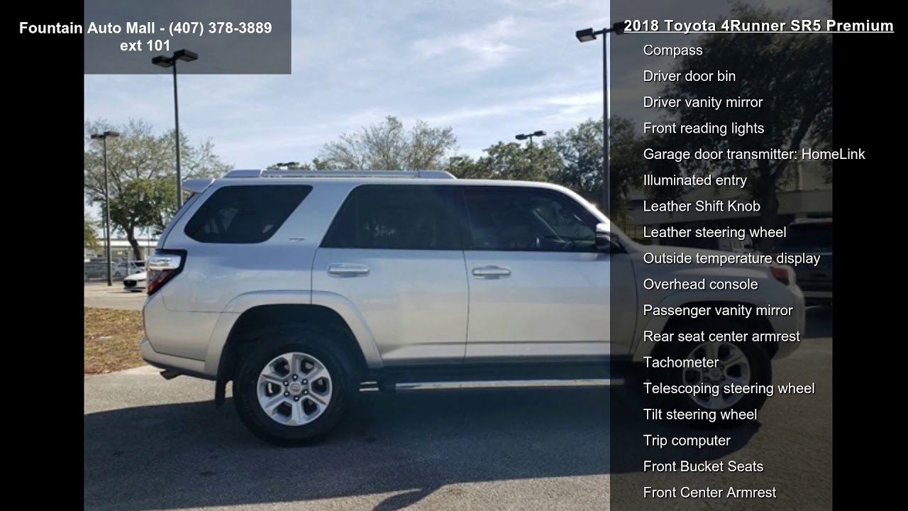 2018 Toyota 4Runner SR5 Premium - Fountain Auto Mall - Or... - YouTube
