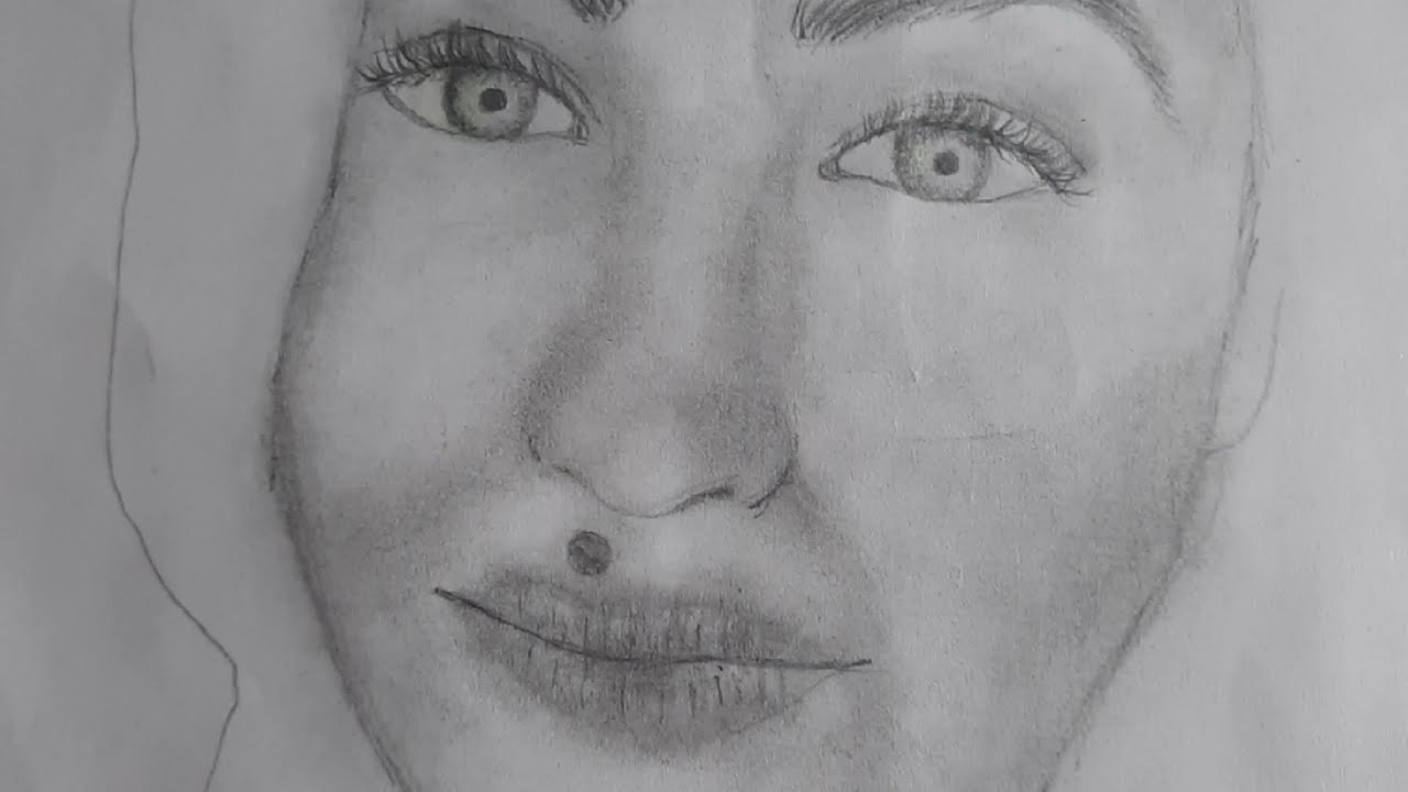 HOW I DROW A REALISTIC FACE part 1 - YouTube