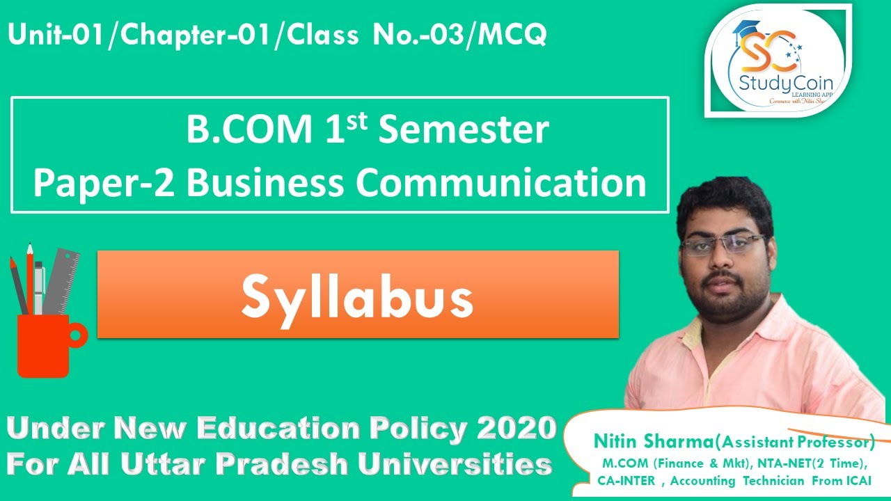 Syllabus Of Business Communication - YouTube
