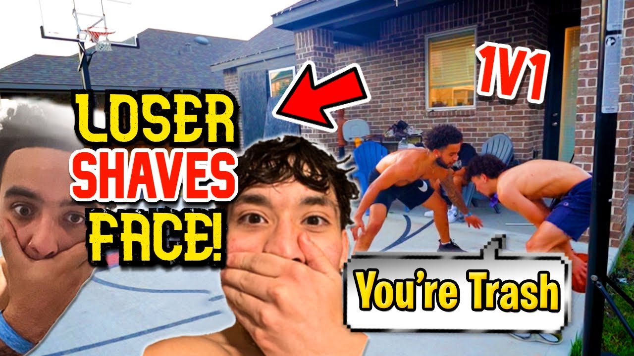 Loser SHAVES FACE!! HEATED 1v1 Basketball Vs ADot - YouTube