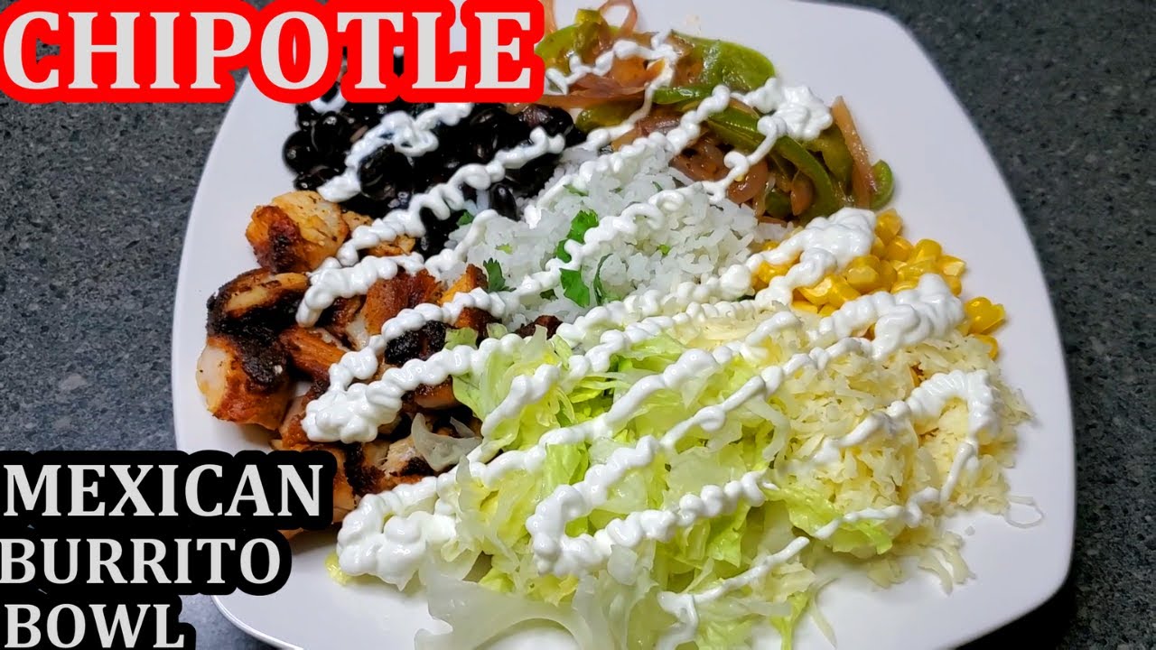 Chipotle Chicken Recipe | Chipotle Burrito bowl | Mexican food ...