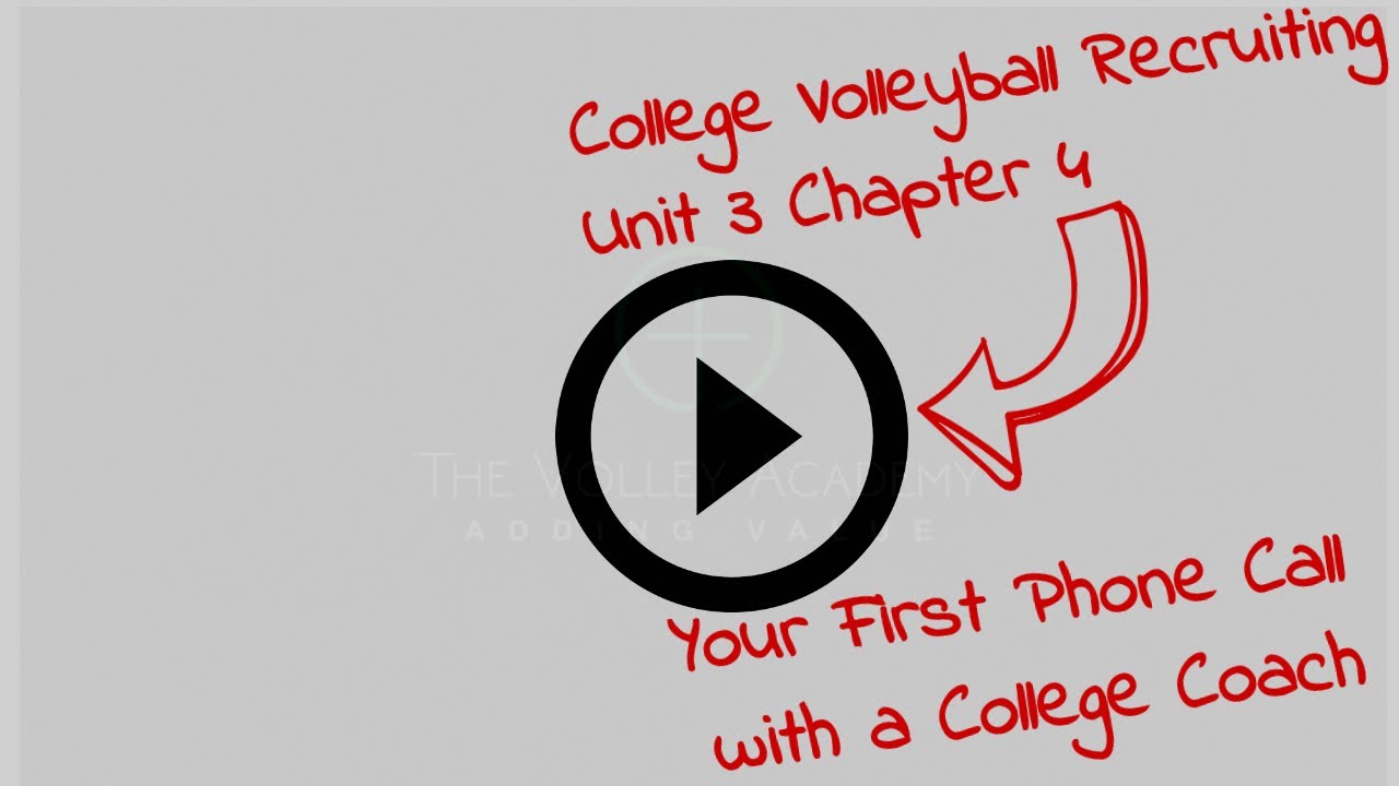 College Volleyball Recruiting: Unit 3 Chapter 4: First Phone Call with ...
