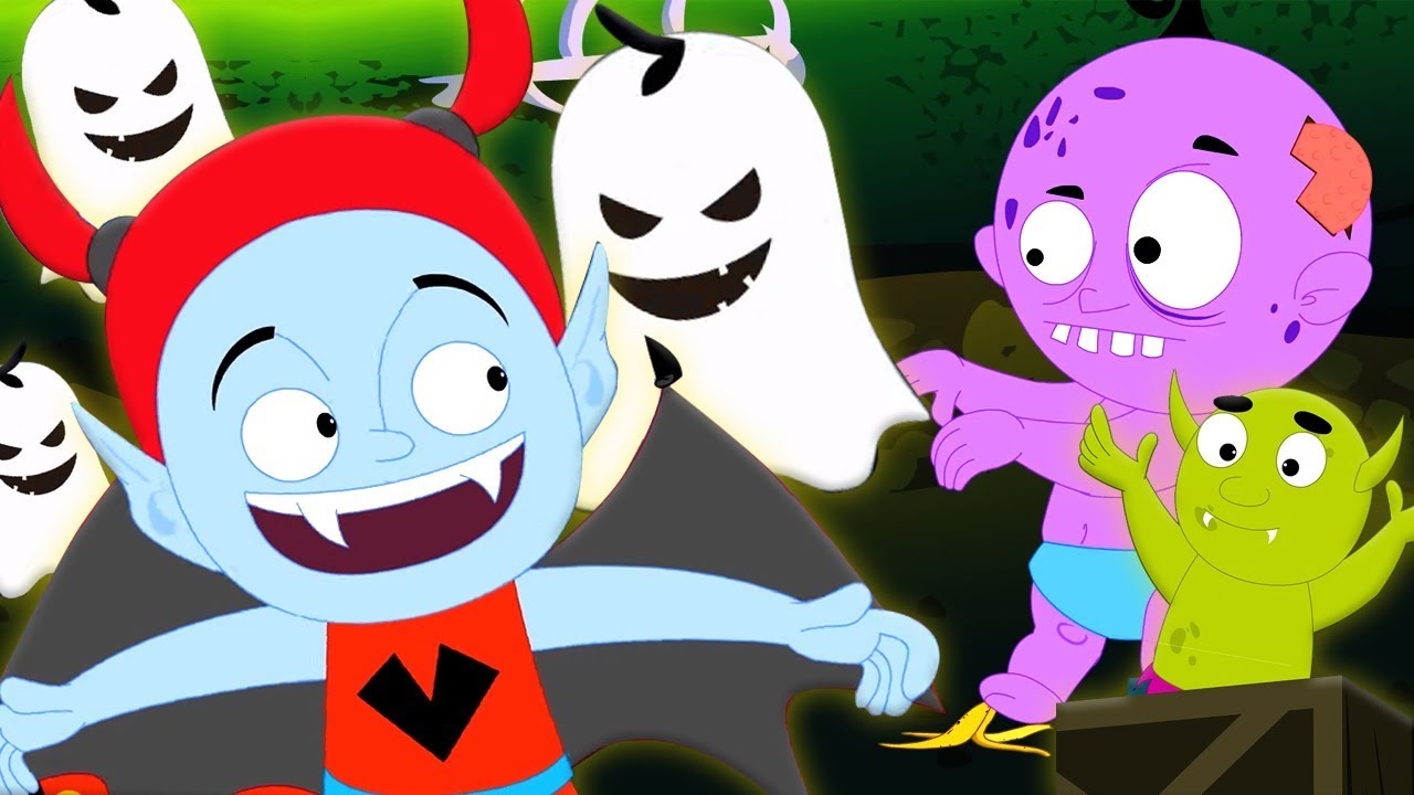 Um pequena Zumbi | Dia das bruxas Canções | Scary Rhyme | One Little ...