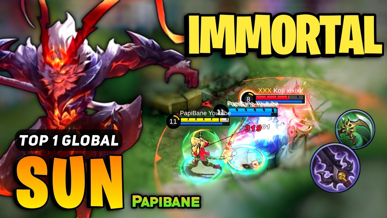 IMMORTAL! Sun Best Build 2023 [ Sun Top 1 Global Gameplay ] By Papibane - Mobile Legends - YouTube
