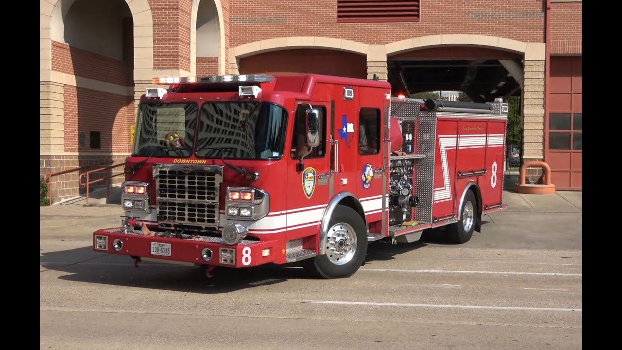 Engine 8 - Responds to Alarm [Houston Fire Department] - YouTube