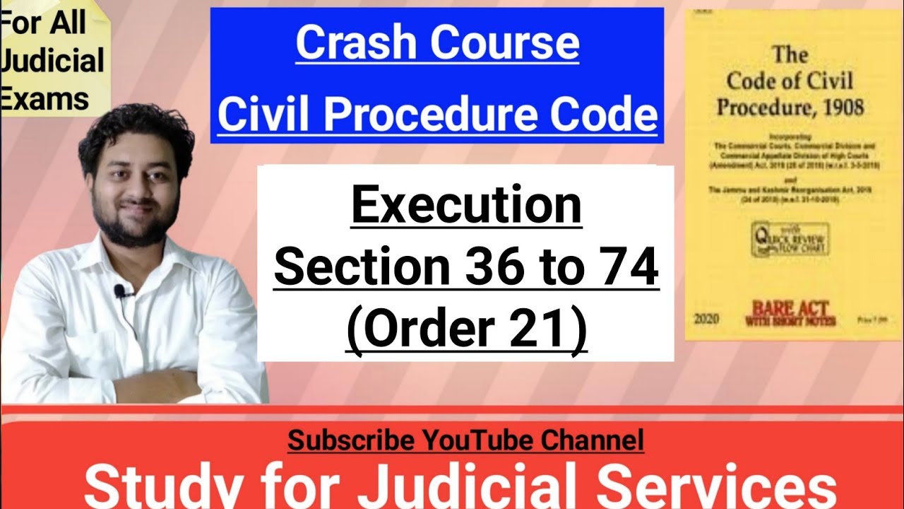 Execution of Decree in CPC | Order 21 Sections 36 to 74 #civilprocedurecode - YouTube