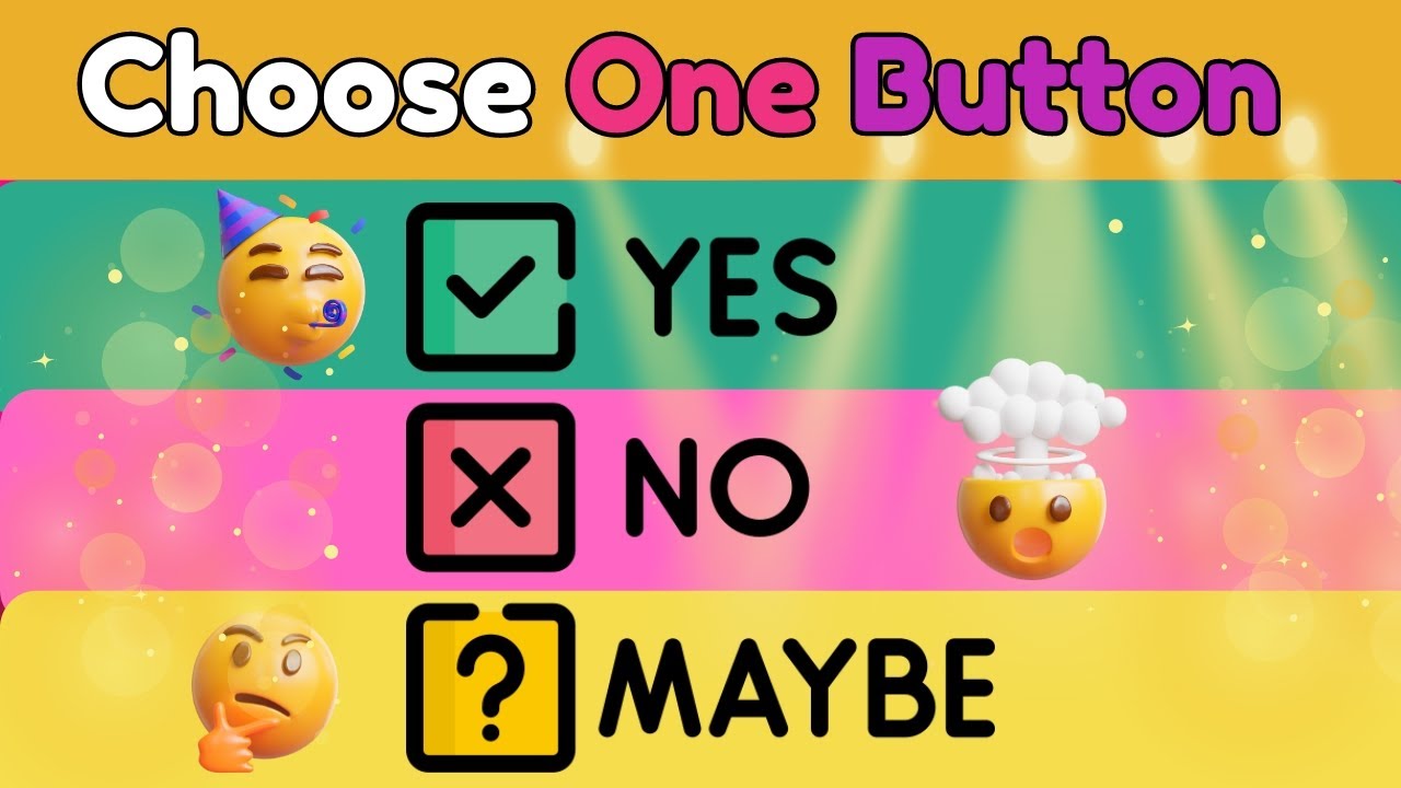"Choose One Button! YES, NO, MAYBE, or NEVER – The Hilarious Quiz ...